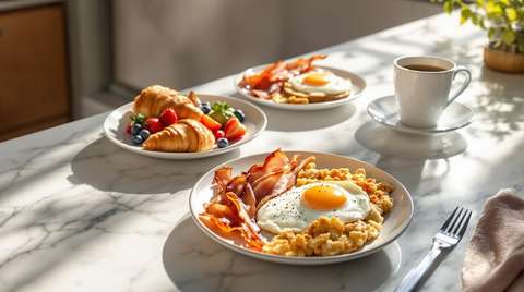 What Are the Three Types of Breakfast? - Pancakes with Waffles
